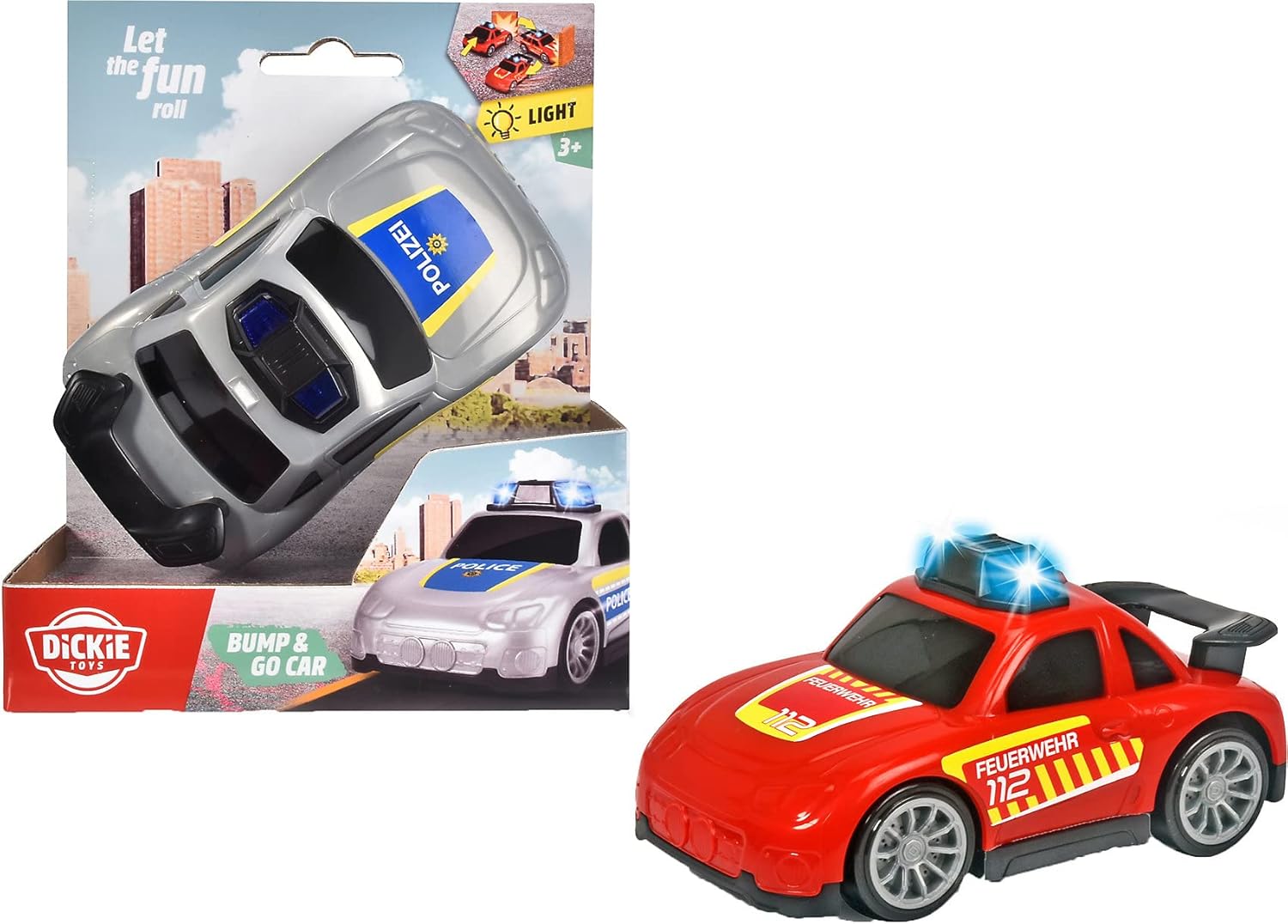 Simba Multicoloured Police Car, 12 cm, Pack of 1, Ages 3+ : DICKIE Bump ...