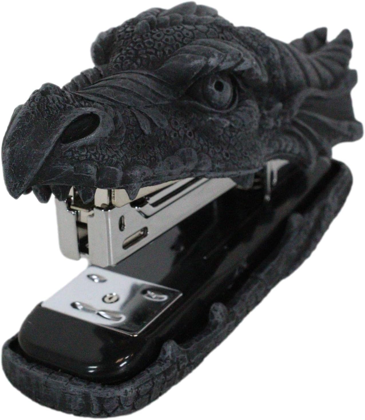 Amazon.com : Ebros Gift Legendary Blue Ice Fire Dragon Head Stapler ...