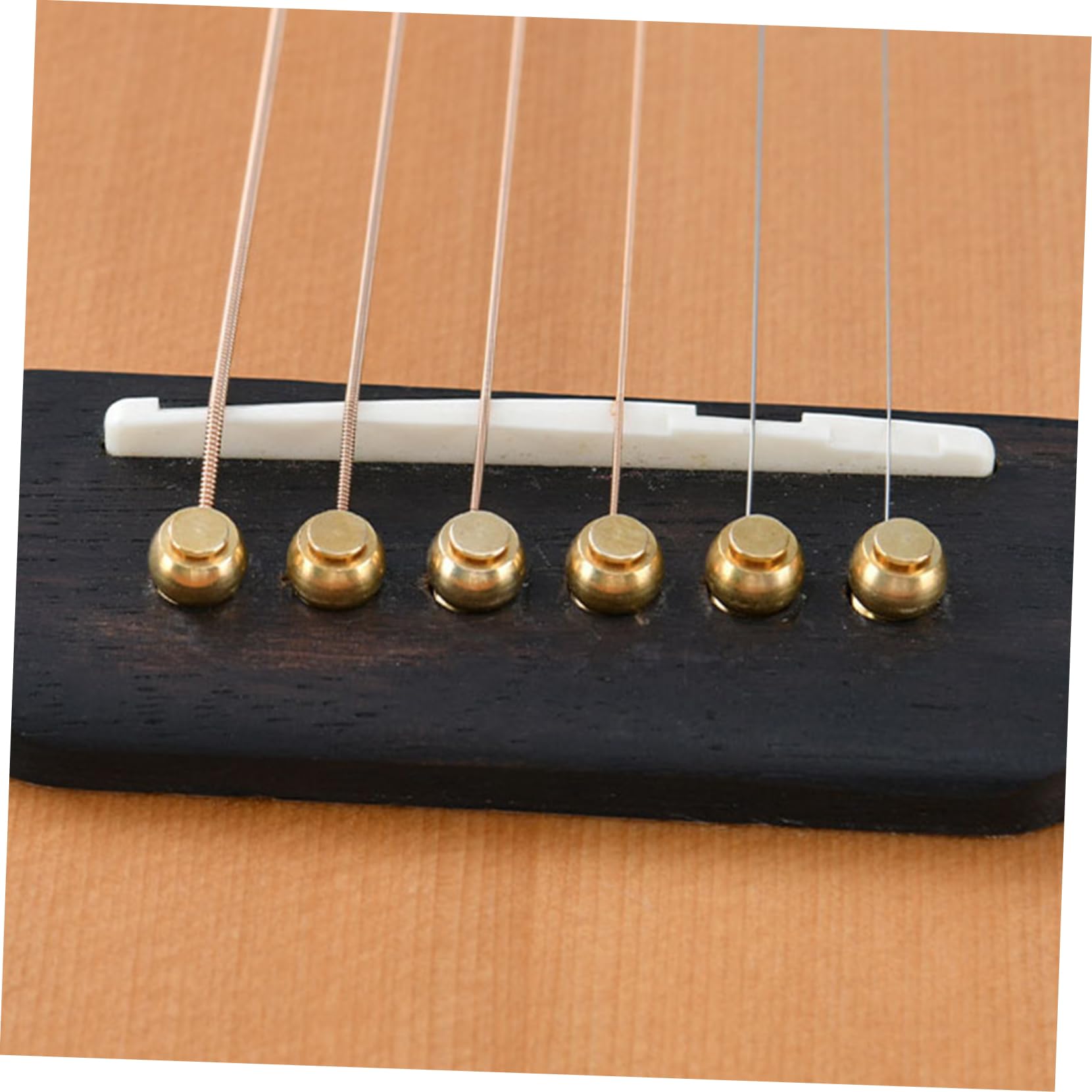 Guitar Bridge Pins Lnicov 6 PCS Brss Bridge Pins With Guitr Bridge ...