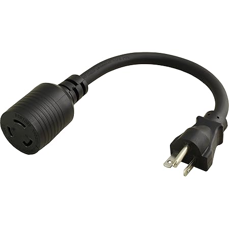 AC WORKS Locking Adapter Household 15Amp 5-15P Plug to Locking 20Amp L5 ...