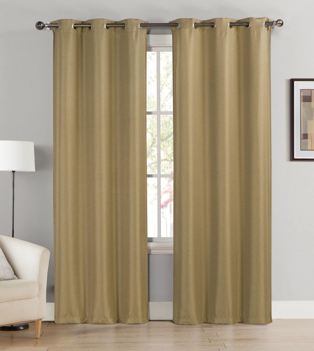 Amazon.com: Luxury Home Celine Blackout Panel Pair, 76x84, Brown : Home ...
