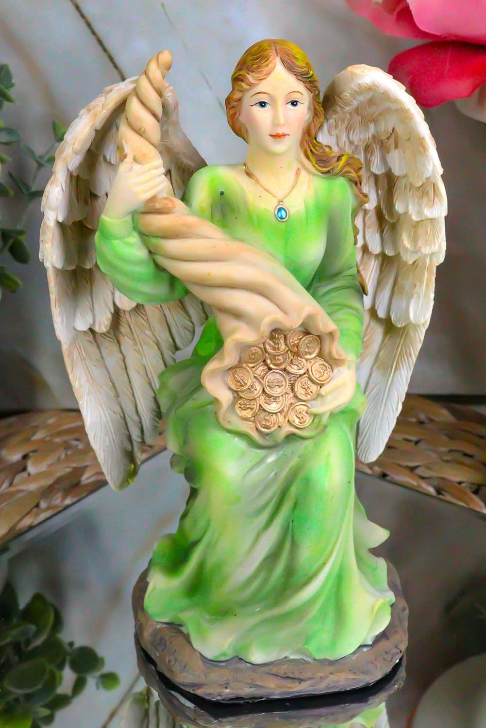 Amazon.com: Ebros Colorful Sitting Roman Angel Of Abundance Prosperity ...