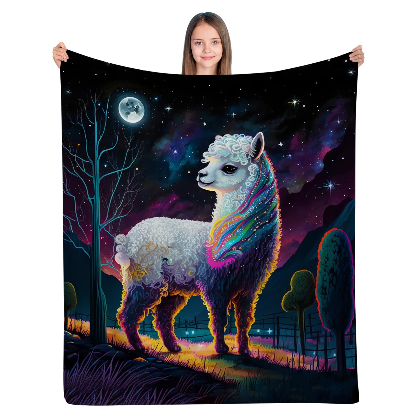 Amazon.com: ALIFAFA Llama Blanket, Llama Gifts for Girls, Cute Llama ...