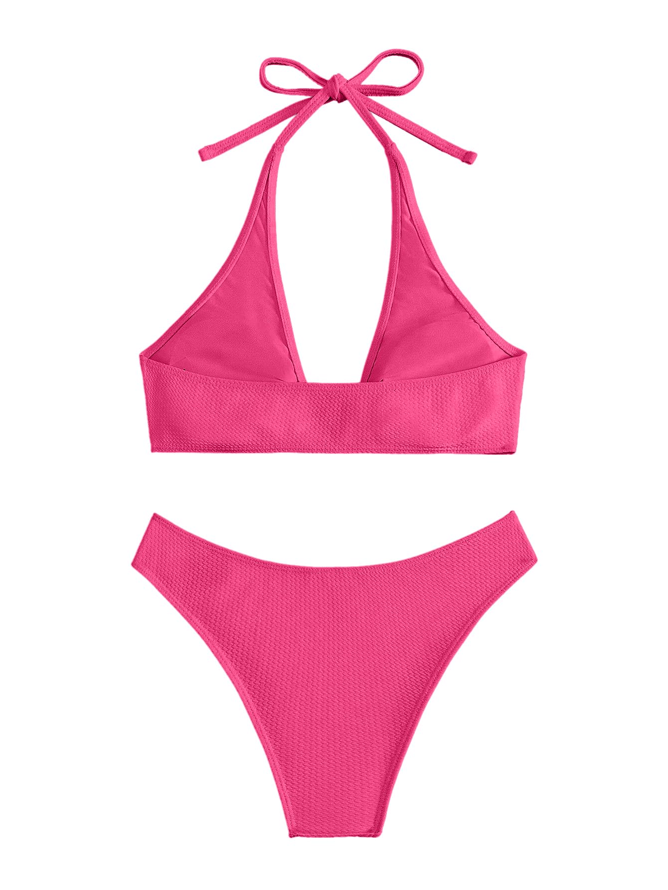 Snapklik.com : Sexy Cute Heart Ring Linked Halter Tie Back Textured ...