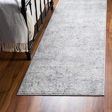 Amazon.com: Rugs.Com Leipzig Collection Runner Rug – 6 Ft Runner Grey ...