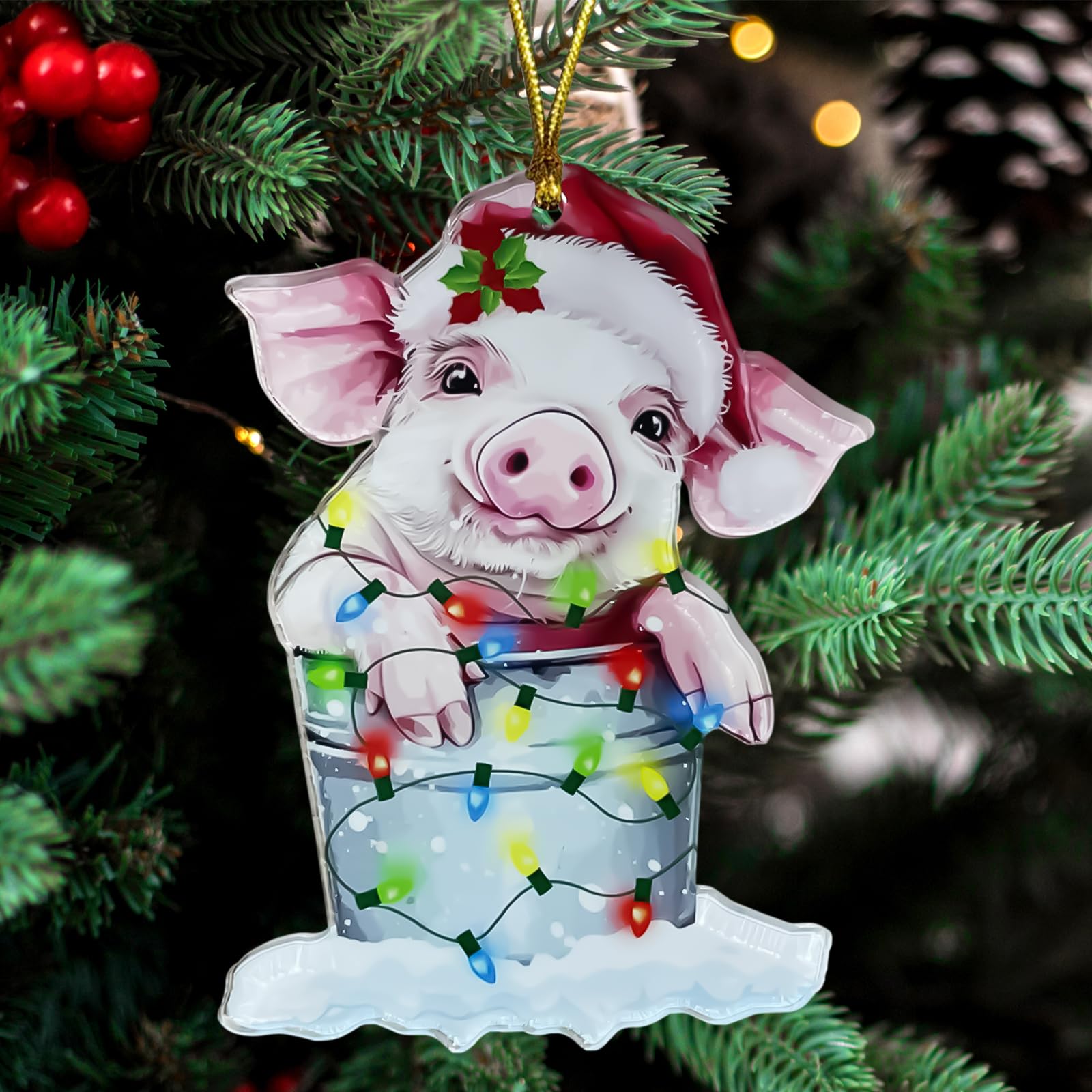 Amazon.com: Pig Christmas Ornaments, Pig Ornaments for Christmas Tree ...