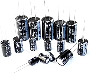 Amazon.com: HYCYYFC Capacitors 6.3V 10V 16V 25V 35V 50V 400V 450V 1UF 2.2UF 4.7UF 10UF 1000UF ...