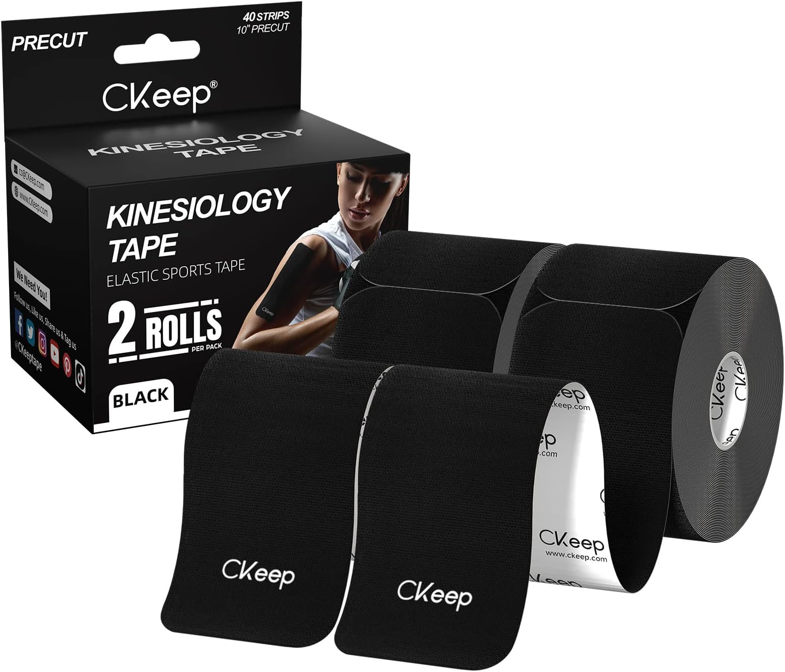 Amazon.com: Hampton Adams (2 Pack) Kinesiology Tape for Physical ...