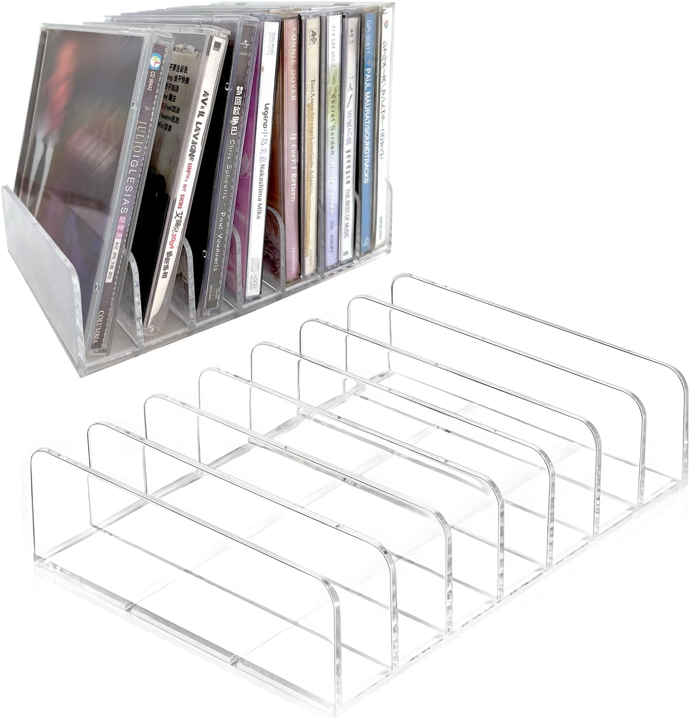Amazon.com: STORi Stackable Clear Plastic CD Organizer with Rubber Feet ...