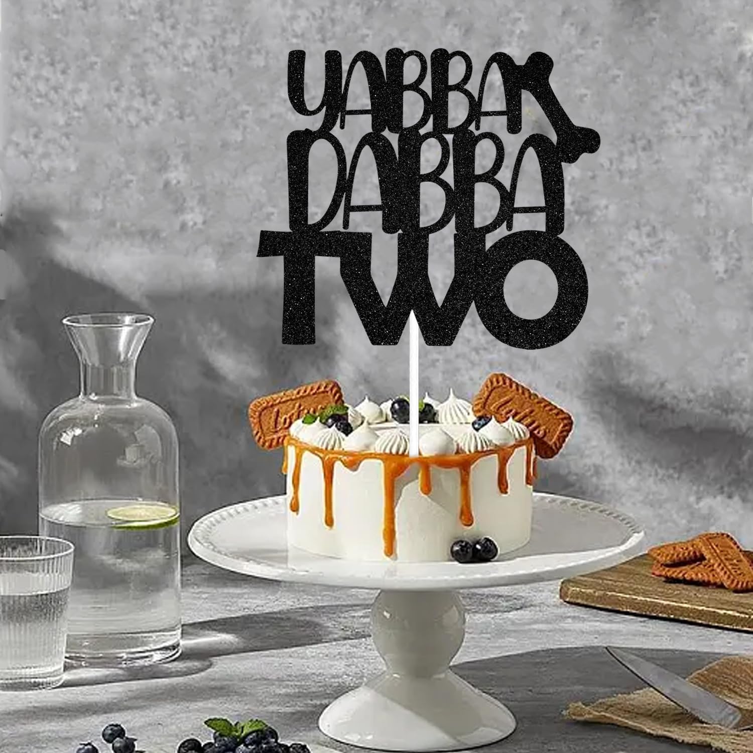 Snapklik.com : Flintstones 2nd Birthday Cake Decoration Yabba Dabba Two ...