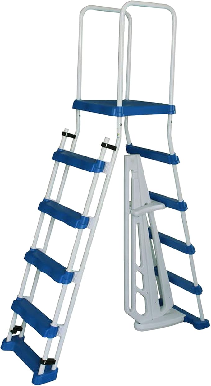 Amazon.com : Wave 52 in. A-Frame Ladder for Above Ground Pools : Patio ...