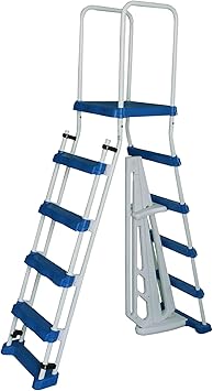 Amazon.com : Wave 52 in. A-Frame Ladder for Above Ground Pools : Patio ...