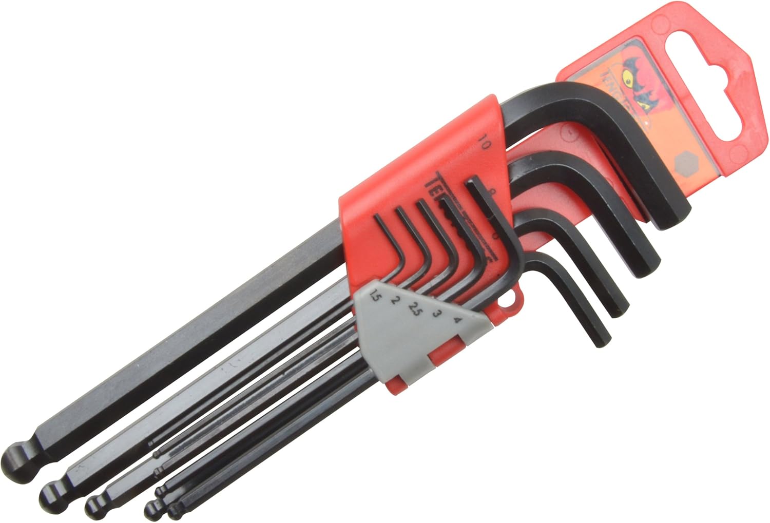 Teng Tools 9 Piece Metric Ball Point Hex Key/Allen Wrench Set (1.5mm ...