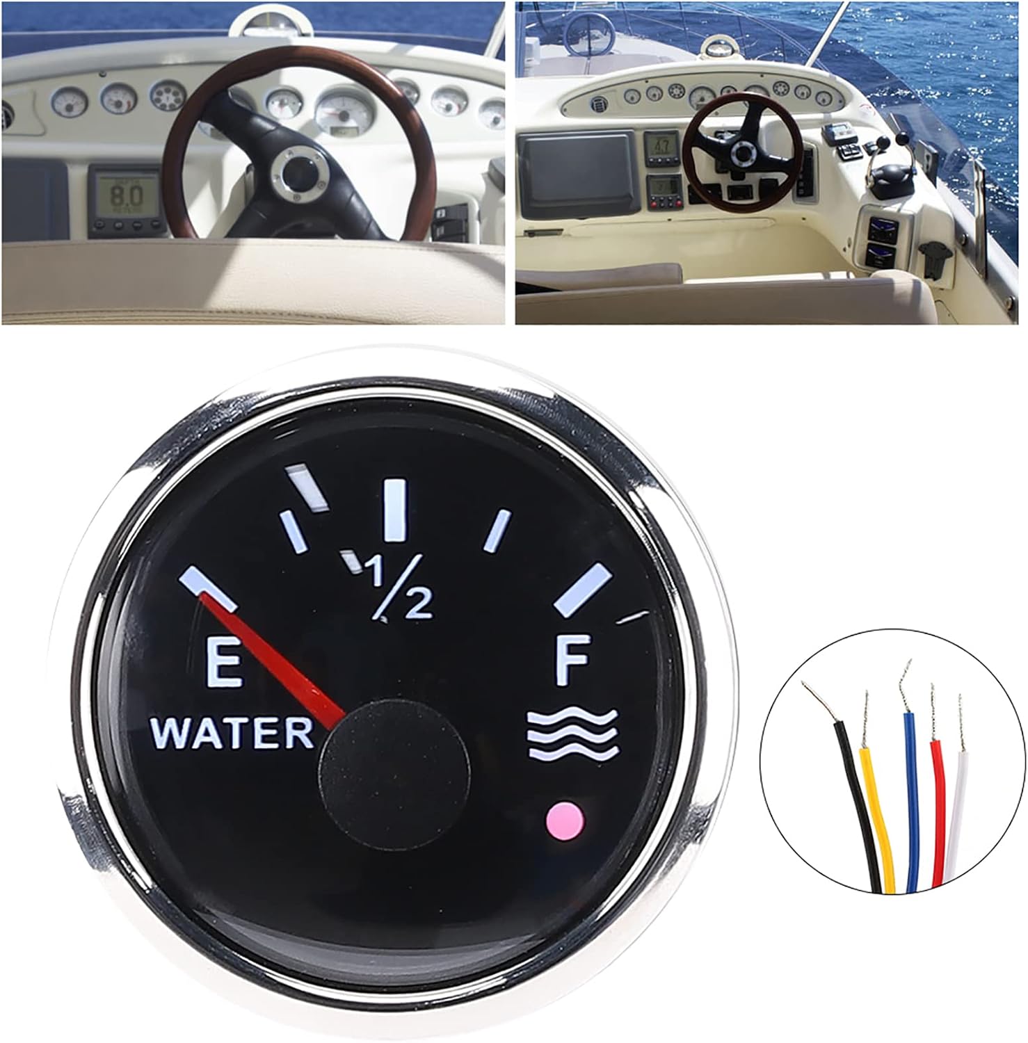Water Level Gauges, 52mm or 2in 9‑32V DC Water Tank Level Gauge Boat ...