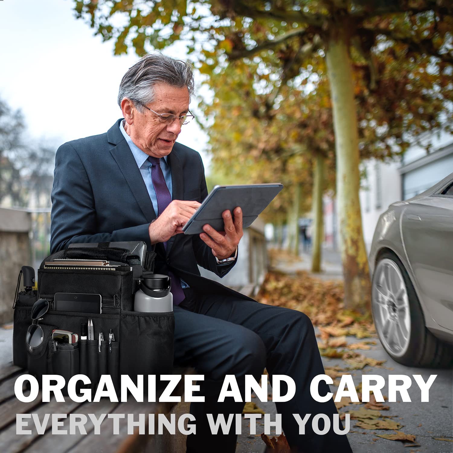 HONJIN Car Front Seat Organizer: Large Capacity Truck Vehicle Passenger ...