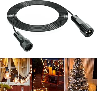 Etopgo 10M/33Ft Christmas Lights Extension Cable, Waterproof for Indoor ...