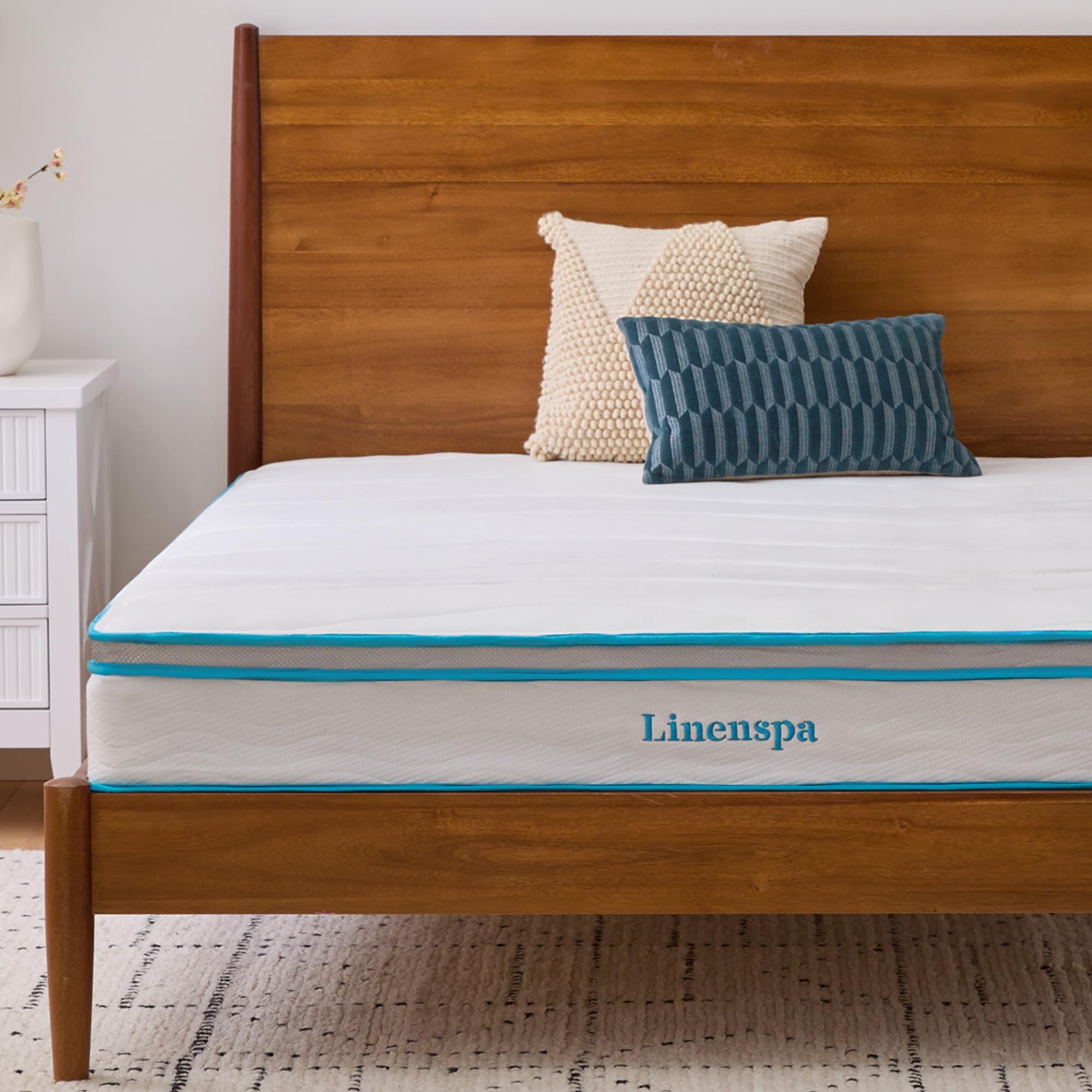 Amazon.com: Linenspa 8 Inch Memory Foam and Spring Hybrid Mattress ...