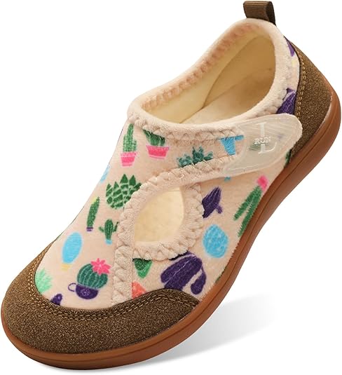 Amazon.com | L-RUN Women's Wide Diabetic Slippers - Zero Drop ...