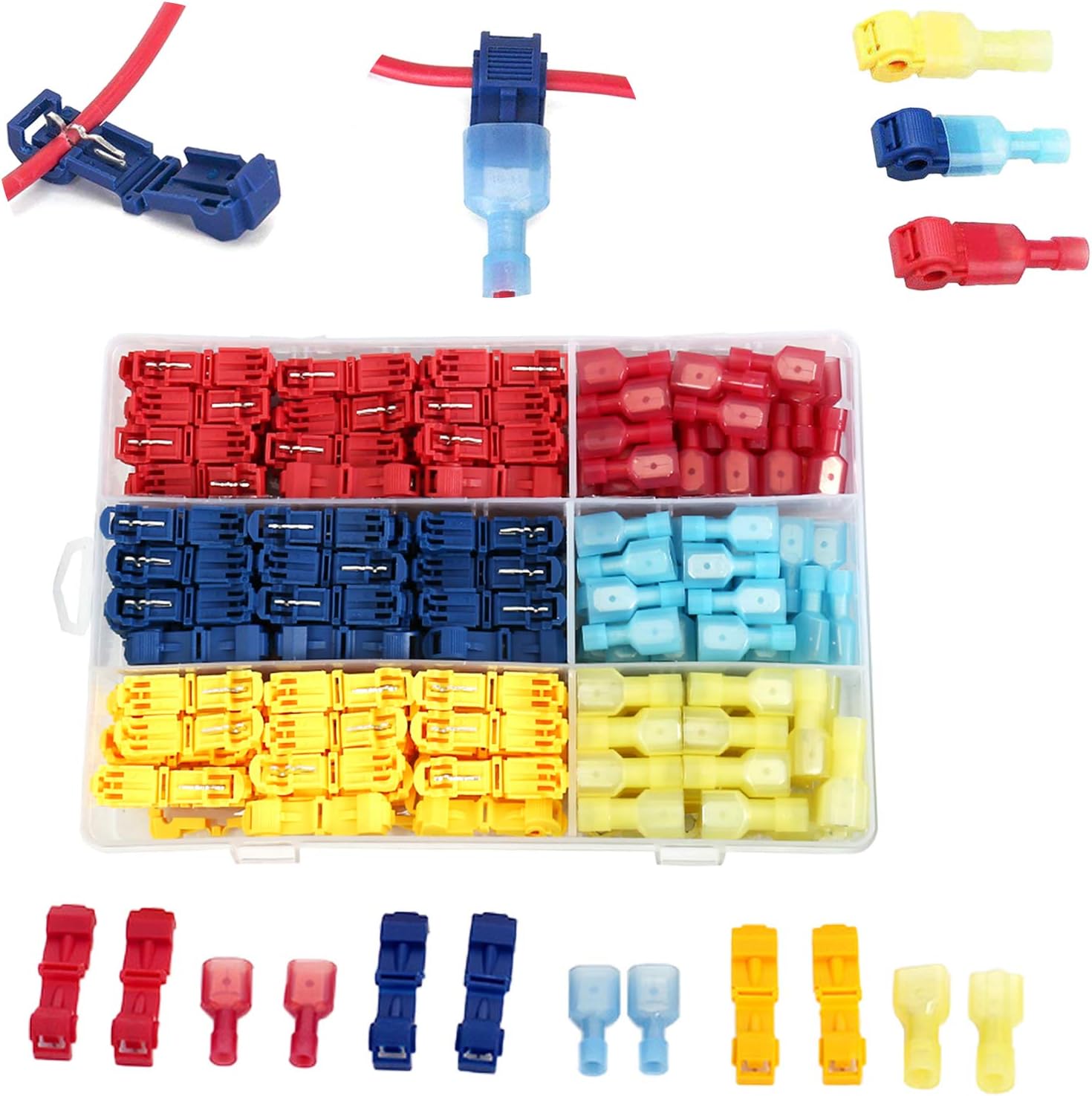 Amazon.com: 240 PCS T-Tap Wire Connectors,Wrightus Electrical Terminals ...