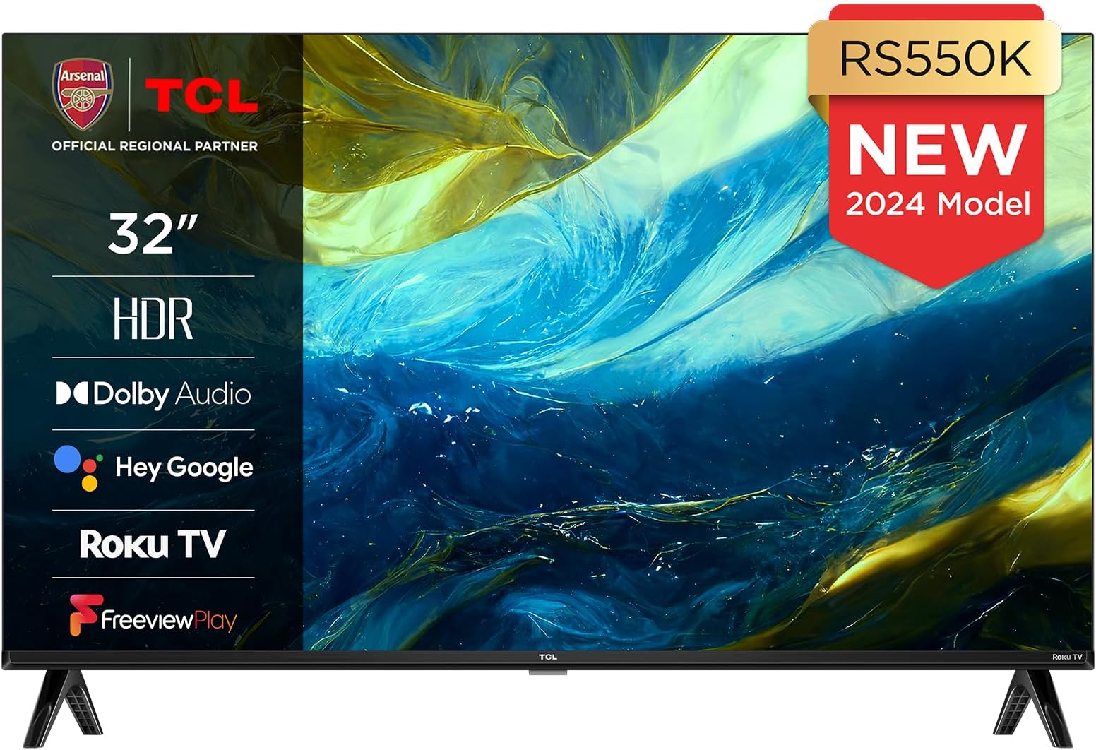 TCL 32RS550K 32-inch Roku TV, Full HD, HDR, Smart TV : Amazon.co.uk ...