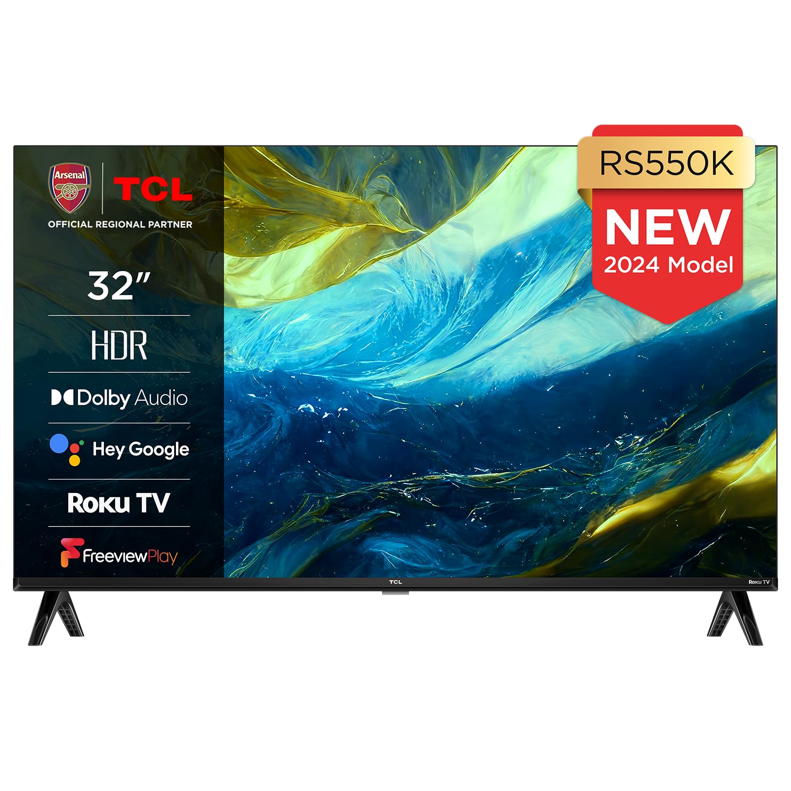TCL 32RS550K 32-inch Roku TV, Full HD, HDR, Smart TV : Amazon.co.uk ...