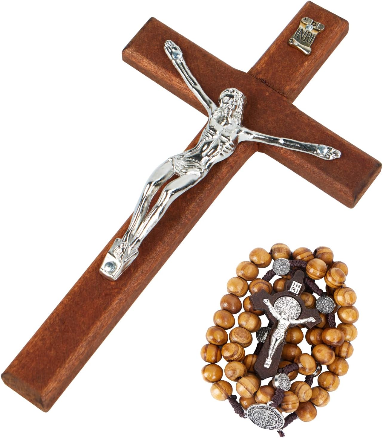 Amazon.com: Bethlehem Gifts TM Wall Cross Crucifix Olive Wood Olivewood ...