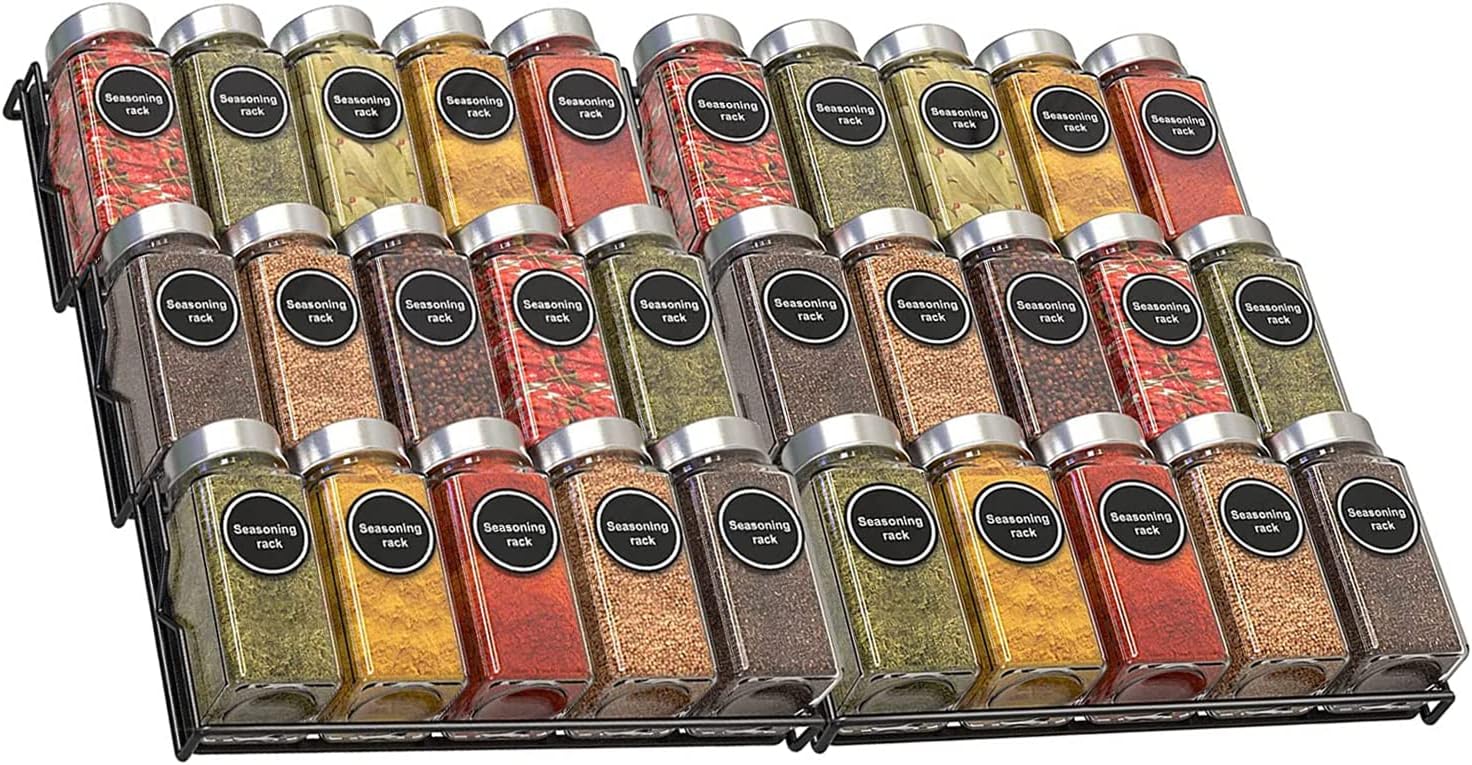 mDesign Seasoning and Spice Rack as Kitchen Organiser – Expandable ...