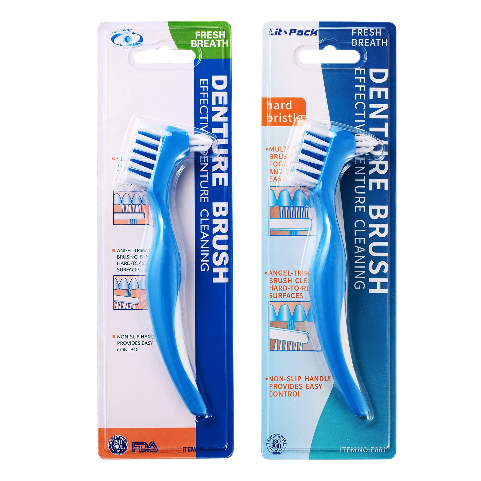Amazon.com : 2 Pack Denture Clean Toothbrush for Denture Care Tool w ...
