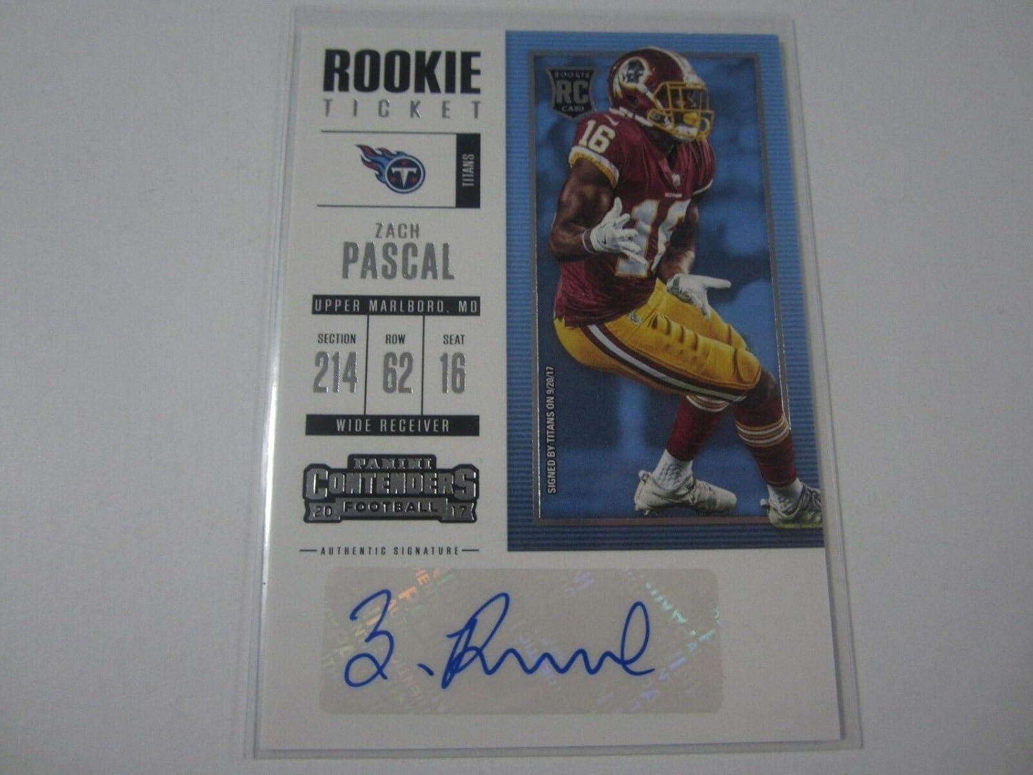 2017 Panini Contenders Zach Pascal Rookie Ticket Autograph #237 ...