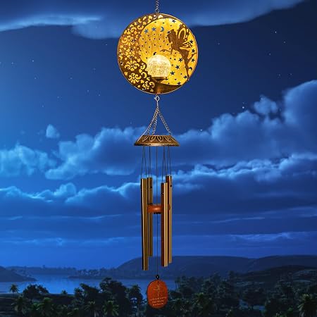 Amazon.com : Tryme Wind Chimes for Outside Large Solar Sympathy Wind ...