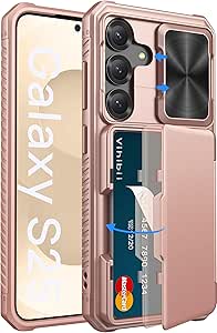 Vihibii for Samsung Galaxy S25 Case with Card Holder (4 Cards) [RFID ...