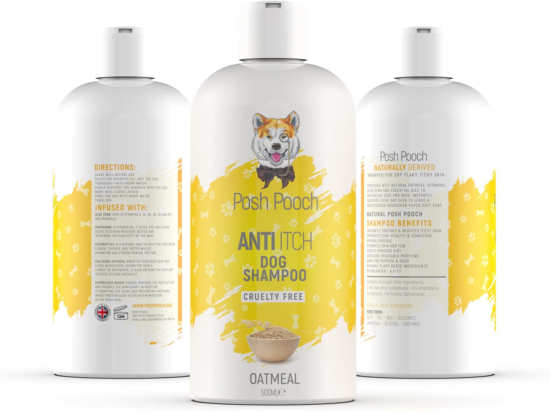 Vet's Best Medicated Oatmeal Shampoo for Dogs | Soothes Dog Dry Skin ...