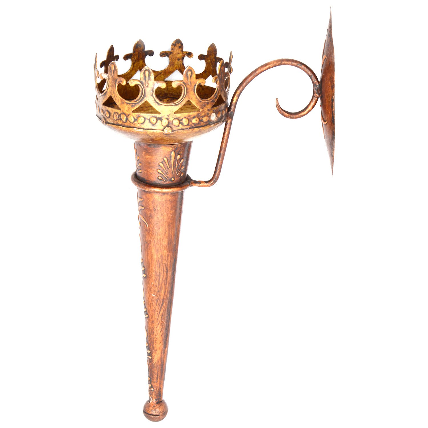 Rajgharana Handicrafts Brown Iron Mashal - (30 cm X 19 cm) : Amazon.in ...