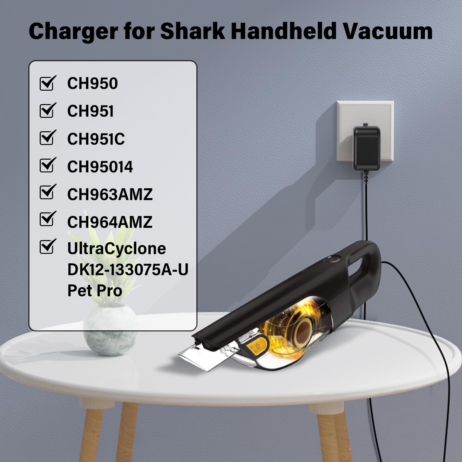 Snapklik.com : Power Cord For Shark CH951 CH951C CH950 CH955 CH95014 ...