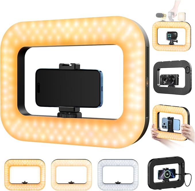 Amazon.com: yAyusi Cell Phone Light for Video Recording, Handheld Phone ...