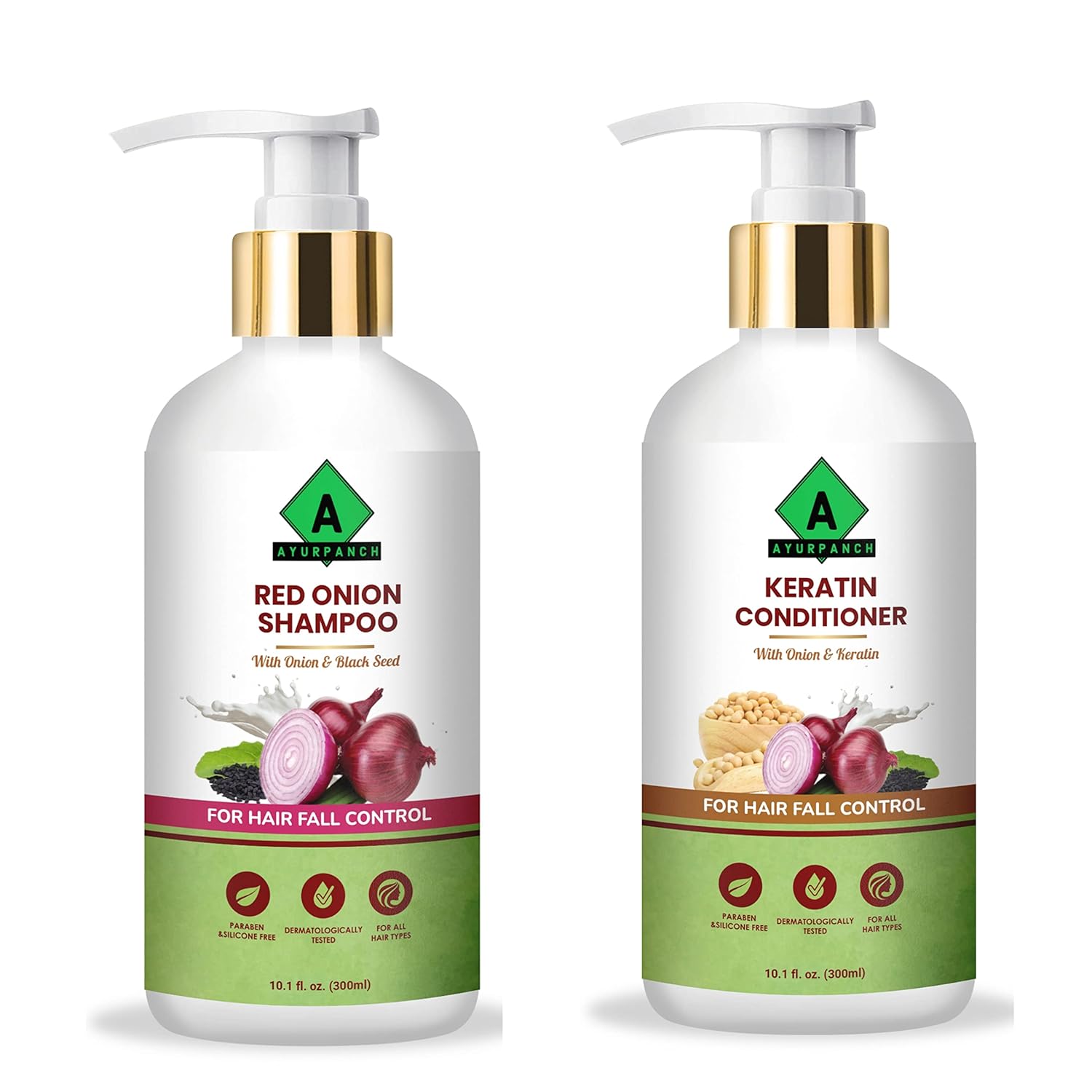 Buy Ayurpanch Red Onion Shampoo and Keratin Conditioner Set ...