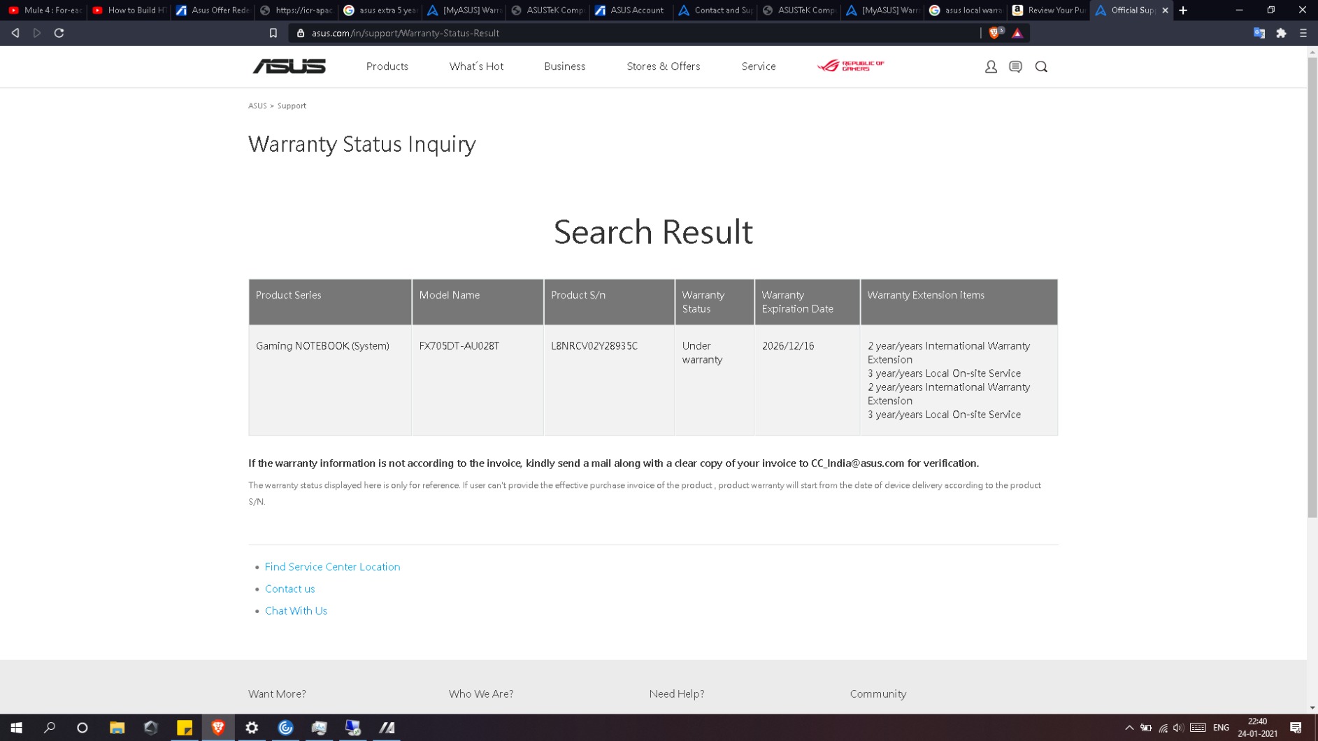 ASUS Premium Care 1 Years Extended Warranty with Onsite Service for Non ...