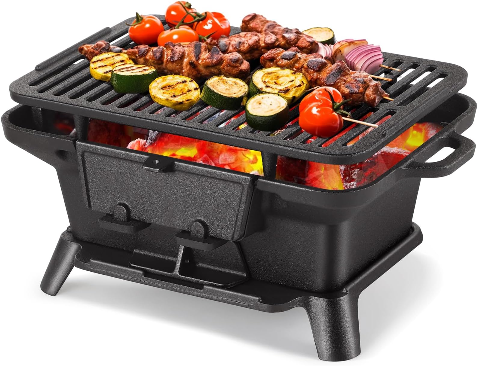 Amazon.com: IronMaster Hibachi Grill Outdoor - Small Portable Charcoal ...
