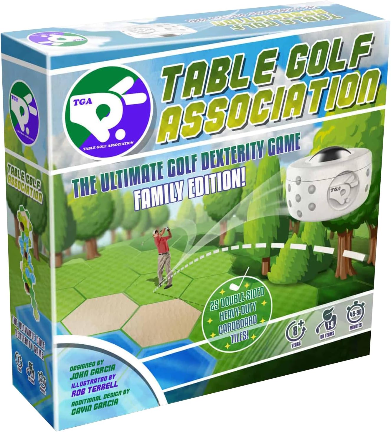 Amazon.com: Table Golf Association - Family Edition - TGA Dexterity Board Game for Golfers of ...