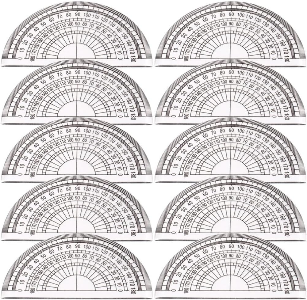 Toyvian Plastic Math Protractor 180 Degrees: 4 Inch Philippines | Ubuy