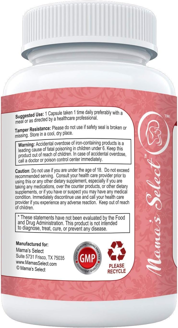 Mama’s Select Paquete de vitaminas y probióticos prenatales Plus para un embarazo saludable ...