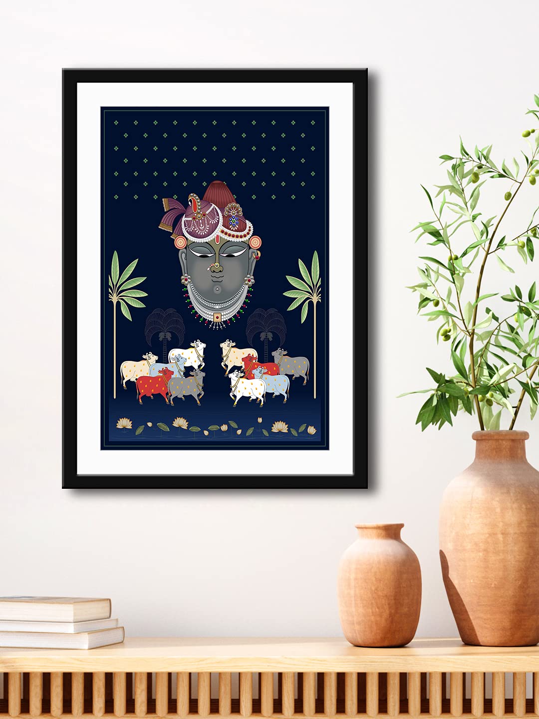 Buy 999Store Fiber wall painting with frame | framed painting | shri ...