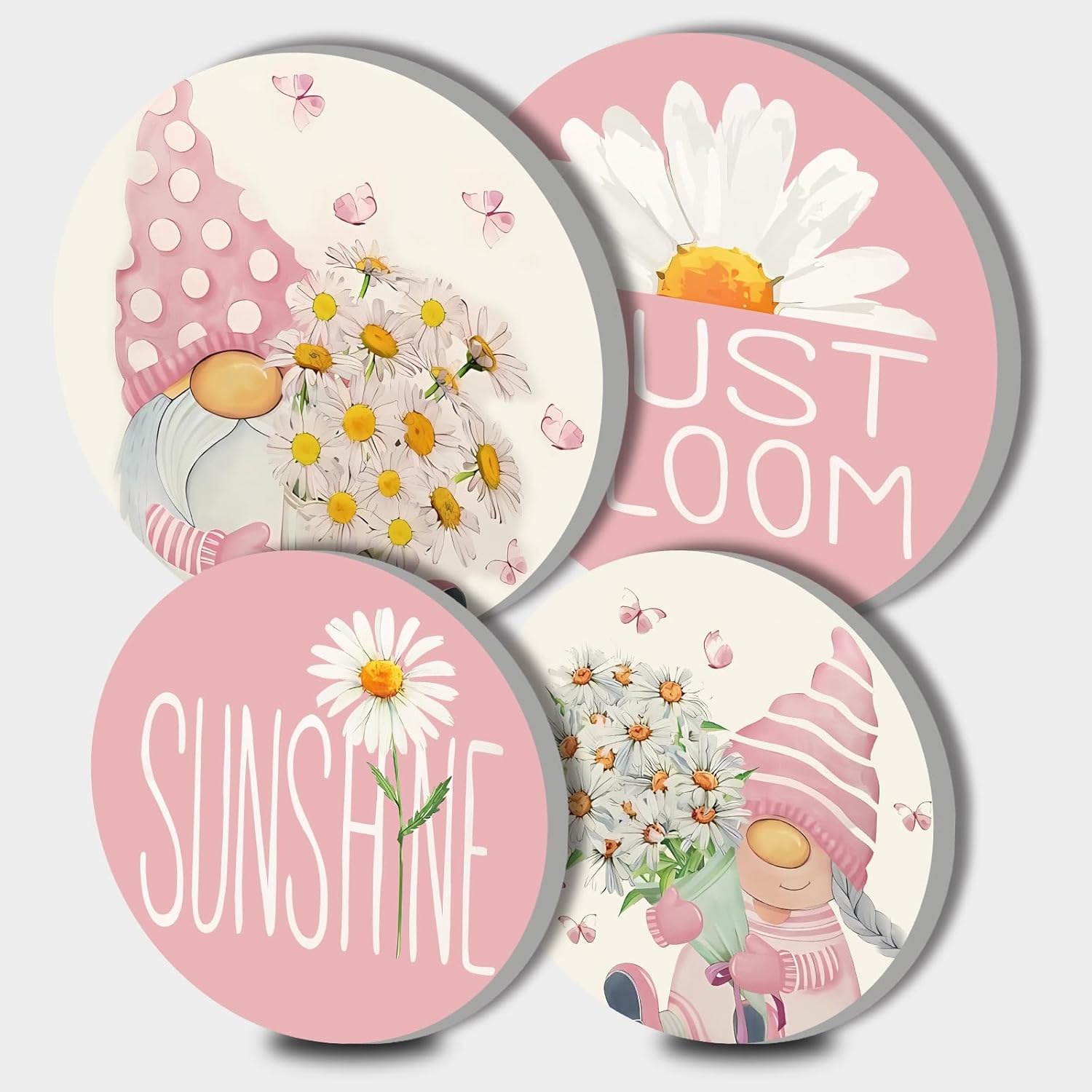 Amazon.com: Pink Sunshine Daisy Decor Electric Stove Burner Covers，4 ...