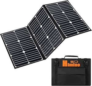 Amazon.com: Himino 60 Watt Foldable Solar Panel Battery Charger Kit ...