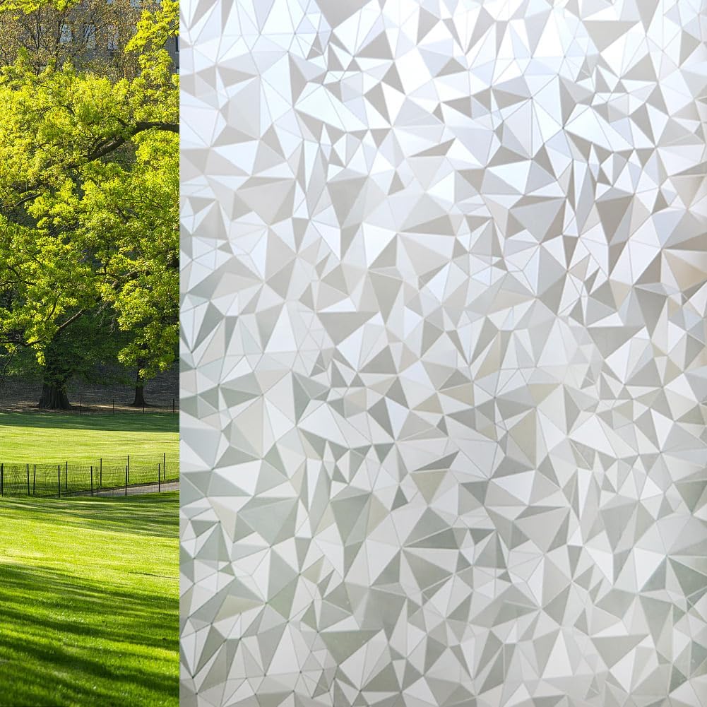 VSUDO Privacy Window Film, Diamond Pattern Window Tint for Home, Static ...