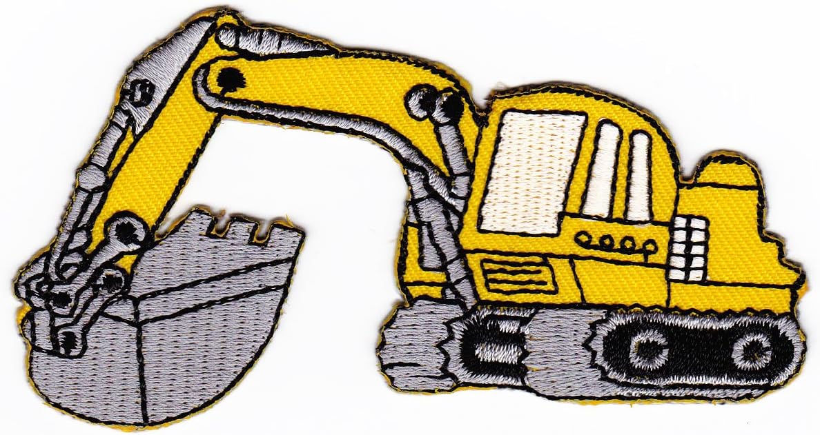 Bestellmich / Aufnäher Iron-On Patch Digger Construction 1 Rectangular ...