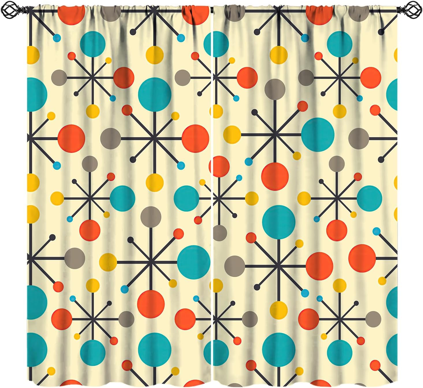 Amazon.com: JESTRONRY Mid Century Curtains,Mid Century Fifties Modern ...
