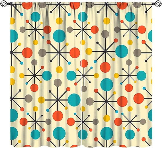Amazon.com: JESTRONRY Mid Century Curtains,Mid Century Fifties Modern ...