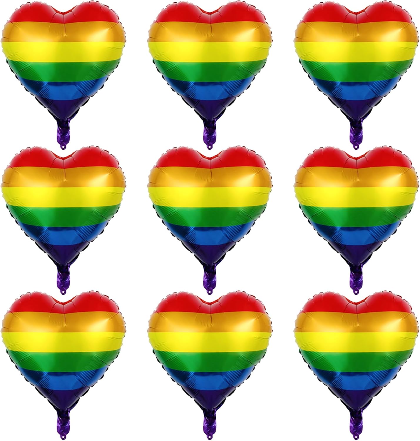Amazon.com: Totelux Pride Decoration Rainbow Balloons Kit 18'' Heart ...