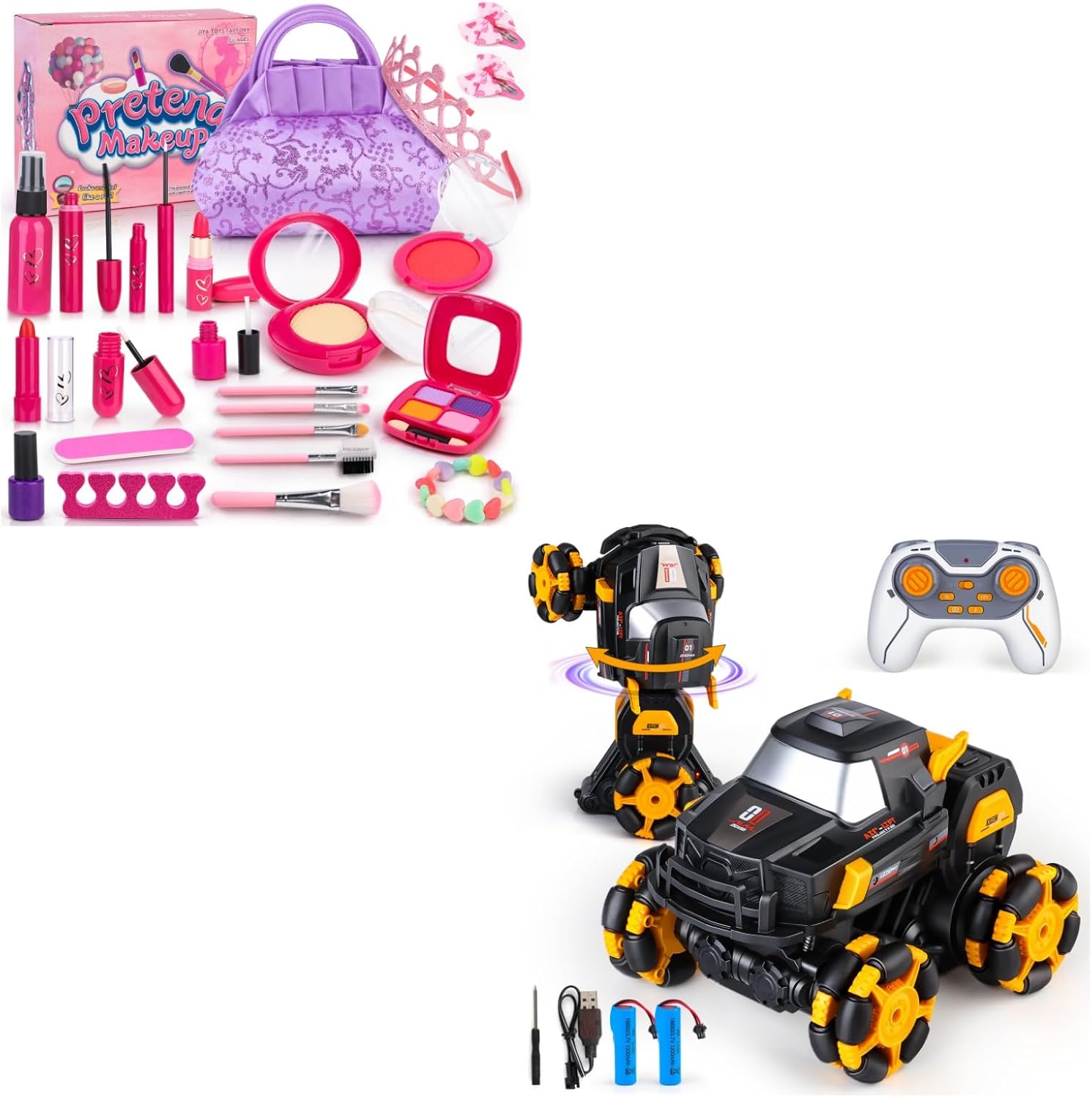 Amazon.com: Pretend Makeup for Toddlers, Fake Play Makeup Kit for ...